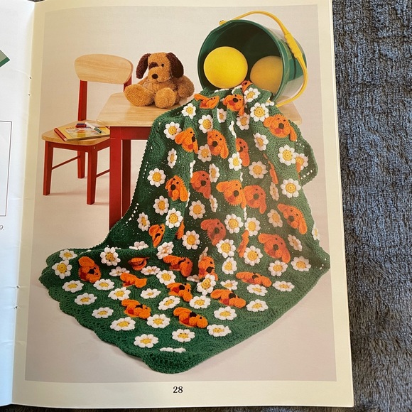 Vintage | Art | Vintage Color Bright Creatures Crochet Animal Afghans ...